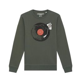 Watapparel Sweatshirt 'Schallplatte' male Green size L