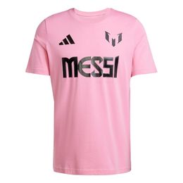 adidas Performance Funktionsshirt 'Messi' Herren Gr&ouml;&szlig;e S rosa / schwarz