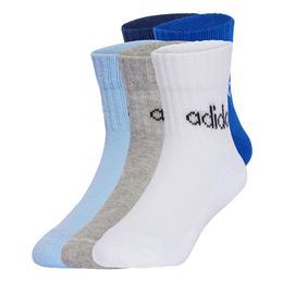 adidas Performance Athletic Socks 'Linear Ankle 5 Pairs Kids' boy Blue, Grey, White size 28-30