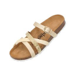 Palado Pantolette 'Cruisi' Damen Größe 39 beige / gold