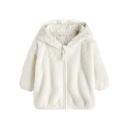 next Fleece Jacket girl Beige size 9-12 mths