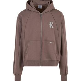 Karl Kani Zip-Up Hoodie male Brown size XXL