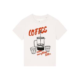 Watapparel Shirt ' Coffee makes everything better ' female White size M