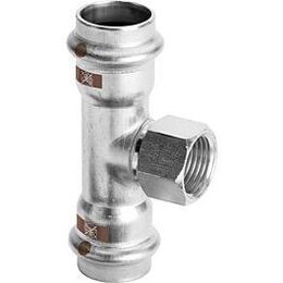 Viega Temponox T-Stück 810900 28 x Rp 1/2 x 28 mm, Stahl, nicht rostend, Rp-Gewinde, SC-Contur