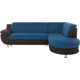 Ecksofa Trendmanufaktur, B:265cm H:85cm T:190cm, schwarz, Kunstleder SOFTLUX / Struktur (77% Polyester; 23% Polyacryl);Luxus-Microfaser ALCAZAR (100%