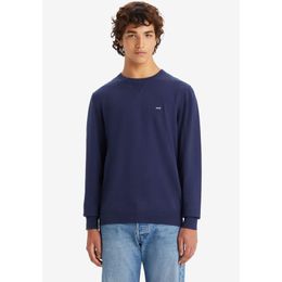Levi's LEVI'S Herren Rundhalspullover "LIGHTWEIGHT HM SWEATER", blau, Gr. S, Strick, Obermaterial: 94% Baumwolle, 4% Polyamid, 2% Elasthan, Pullover