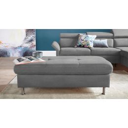 Hocker, B:136cm H:46cm T:70cm, grau, exxpo - SOFA FASHION, Luxus-Microfaser (100% Polyester), Wohnzimmer, Hocker, "Maretto Bankhocker mit tollem