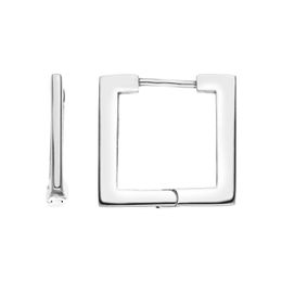 Jobo Damen Paar Creolen "Quadrat", Edelstahl, silber, Edelstahl, Ohrringe, Edelstahl 18 mm