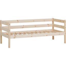 Einzelbett Hoppekids, B:76cm H:65cm L:166cm, beige, Kiefer massiv, Betten, "ECO Comfort Kinderbett, Kiefer Massivholz, Jugendbett inkl. Rollrost",