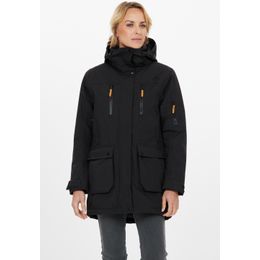 WHISTLER Damen Parka "Wander", grau, Gr. 44, unifarben, 65% Polyester, 35% Baumwolle, Jacken, mit smarten Cargotaschen und wasserresistenter