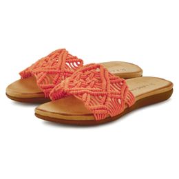 Lascana Damen Pantolette, Gr. 39, orange, Obermaterial: 100% Textilmaterial. Decksohle: 100% Textilmaterial. Futter: 100% Textilmaterial. Laufsohle: