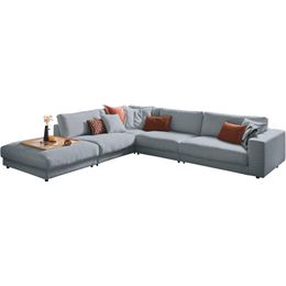Ecksofa 3C CANDY, B:365cm H:86cm T:322cm, blau, 85% Polyester, 15% Viskose, Wohnzimmer, Sofas, "Enisa II, bequem und komfortabel, großes