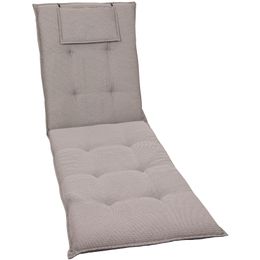 Liegenauflage GO-DE, B:60cm H:7cm T:190cm, grau, Polyester, Polyurethan, Polsterauflagen, Ma&szlig;e ca.: 60 cm x 190 cm x 7 cm