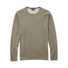 OLYMP Herren Rundhalspullover "OLYMP Strick Casual", grau, Gr. S, Obermaterial: 100% Baumwolle, Pullover, Crew Neck