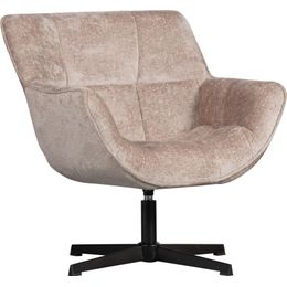 Drehsessel Woood, B:71cm H:94cm T:83cm, braun, Wohnzimmer, Sessel, "Wibo", mit Chenille-Stoff, Breite 71 cm
