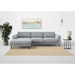 Ecksofa Trendmanufaktur, B:280cm H:85cm T:167cm, grau, 88% Polyester, 12% Polyacryl, Wohnzimmer, Sofas, "Lumber Jack, elegantes Designsofa, zeitlos