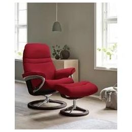 Relaxsessel stressless "Sunrise", rot (rot q2 faron), B:79cm H:103cm T:73cm, Leder BATICK: BATICK ist ein leicht korrigiertes, durchgefärbtes und genarbtes Möbelleder, bei dem die meisten Unebenheiten und Spuren in der Regel entfernt wurden., Leder PALOMA: PALOMA ist ein durchgefärbtes Semianilin-Möbelleder mit natürlicher Narbung., ROHLEDER Stoff Q2 FARON: Ein fester zuverlässiger Bouclu00e9 mit 