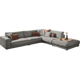 Ecksofa 3C CANDY, B:365cm H:86cm T:322cm, grau, 100% Polyester, Wohnzimmer, Sofas, "Enisa II, bequem und komfortabel, großes Familiensofa, L-Form",