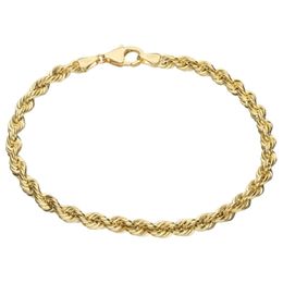 Luigi Merano Damen Armband "Kordelkette, hohl, Gold 585", 21,5cm, Gelbgold 585, gold, Gelbgold 585, Armbänder