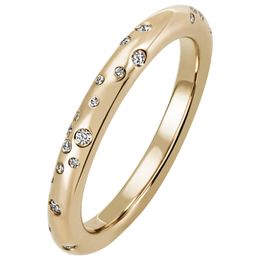 Jobo Damen Diamantring, 50, SI = kleine Einschlüsse, Diamanten Gelbgold 585, gelb, Diamanten, Gelbgold 585, Fingerringe, 585 Gold mit 34 Diamanten