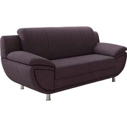 2-Sitzer Trendmanufaktur, B:178cm H:85cm T:94cm, braun, Struktur (100% Polyester), Sofas, "Rondo II, zeitlos und bequem", wahlweise mit komfortablem