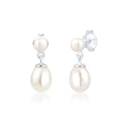 Elli Premium Damen Paar Ohrh&auml;nger "Stecker S&uuml;sswasserzuchtperle Klassik 925 Silber", onesize, ohne Stein, Silber 925 (Sterlingsilber), silber, Silber