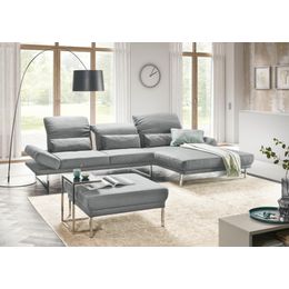 Ecksofa 3C CANDY, B:318cm H:83cm T:220cm, grau, 100% Polyester, Wohnzimmer, Sofas, "Mallow Designsofa mit Komfortfunktionen, modern und bequem,