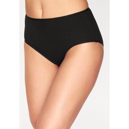 Petite Fleur Damen H&uuml;ftslip, Gr. 32, schwarz, Single Jersey, Obermaterial: 95% Baumwolle, 5% Elasthan, unifarben, Unterhosen, aus elastischer