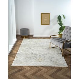 Teppich, B:160cm H:10mm L:230cm, beige, MyFlair MÖBEL & ACCESSOIRES, Polyester, Wohnzimmer, Teppiche, "My Type", Kurzflor, Ethno-Style, besonders