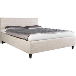 Polsterbett Alina, B:147cm H:102cm L:212cm, beige, Struktur TTA (100% Polyester), Betten, "Pepe", wahlweise mit Matratze und Lattenrost, in diversen