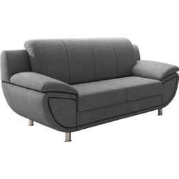 2-Sitzer Trendmanufaktur, B:178cm H:85cm T:94cm, grau, Struktur (100% Polyester), Sofas, "Rondo II, zeitlos und bequem", wahlweise mit komfortablem