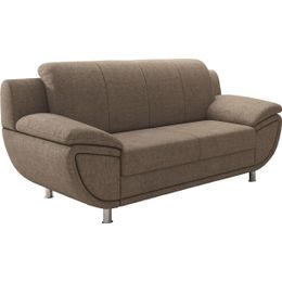 2-Sitzer Trendmanufaktur, B:178cm H:85cm T:94cm, braun, Struktur (100% Polyester), Sofas, "Rondo II, zeitlos und bequem", wahlweise mit komfortablem