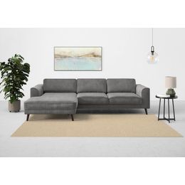 Ecksofa Trendmanufaktur, B:280cm H:85cm T:167cm, grau, 88% Polyester, 12% Nylon, Wohnzimmer, Sofas, "Lumber Jack, elegantes Designsofa, zeitlos