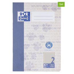 Oxford 15er-Set: Schulhefte "Oxford Recycling" in Blau - DIN A5 - 41% | Buero-schulbedarf