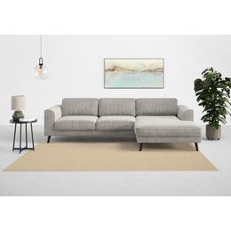 Ecksofa Trendmanufaktur, B:280cm H:85cm T:167cm, beige, 88% Polyester, 12% Polyacryl, Wohnzimmer, Sofas, "Lumber Jack, elegantes Designsofa, zeitlos