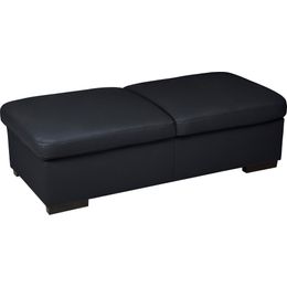 Hocker, B:140cm H:46cm T:67cm, schwarz, exxpo - SOFA FASHION, Hybrid Lederfaserstoff (Grundgewebe 41% Lederfaser, 39% Polyester, 20% Baumwolle)