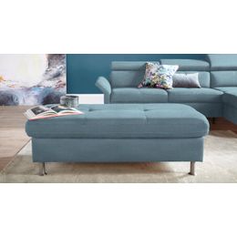 Hocker, B:136cm H:46cm T:70cm, blau, exxpo - SOFA FASHION, Luxus-Microfaser (100% Polyester), Wohnzimmer, Hocker, "Maretto Bankhocker mit tollem