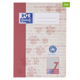 Oxford 15er-Set: Schulhefte "Oxford Recycling" in Rot - DIN A5 - 41% | Buero-schulbedarf