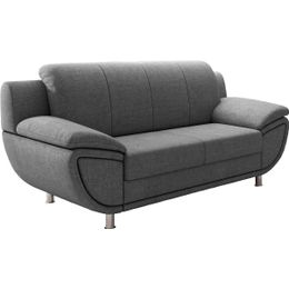 2-Sitzer Trendmanufaktur, B:178cm H:85cm T:94cm, grau, Struktur (100% Polyester), Sofas, "Rondo II, zeitlos und bequem", wahlweise mit komfortablem