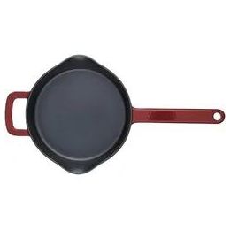 Bratpfanne Fissler "Moments Collection Gusseisen, Pfanne, rund, Schüttrand mit Ausgießern", rot, B:27cm H:9,5cm L:48,5cm Ø:24cm, Pfannen, Aroma-Bratfläche mit natürlichem Antihafteffekt