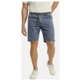 Bermudas Jan Vanderstorm "Jeansshort PEROLOF" Gr. 70, N-Gr, blau, Herren, Obermaterial: 100% Baumwolle CO., Hosen, in Moonwash-Optik