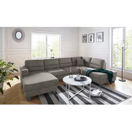Wohnlandschaft Trendmanufaktur, B:310cm H:85cm T:203cm, braun, Sofas, "Chamber, zeitlos&modern, hoher Sitzkomfort, Breite 310cm, U-Form", wahlweise