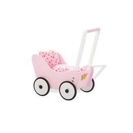 Pinolino Kinder Puppenwagen "Prinzessin Lea", rosa, Holz, B:55cm H:58cm T:35cm, Puppenwagen, Made in Europe