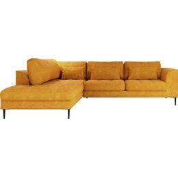 Trendmanufaktur Damen Ecksofa "Luzi, wahlweise mit Schlaffunktion und Bettkasten, gemütlich, L-Form", B/H/T: 264cm x 80cm x 203cm, Samtvelours,