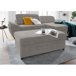 Hocker, B:116cm H:45cm T:70cm, grau, exxpo - SOFA FASHION, Wohnzimmer, Hocker, "Kyoto Bankhocker mit Staufach unter der Sitzfläche"