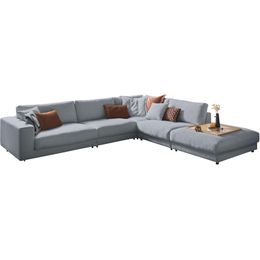 Ecksofa 3C CANDY, B:365cm H:86cm T:322cm, blau, 85% Polyester, 15% Viskose, Wohnzimmer, Sofas, "Enisa II, bequem und komfortabel, großes