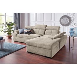 Ecksofa, B:280cm H:77cm T:170cm, beige, exxpo - SOFA FASHION, Wohnzimmer, Sofas, "Salerno, inkl. Arm-& Kopfteilverstellung, bequem, Breite 280cm,