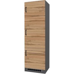 K&uuml;hlumbauschrank KOCHSTATION, B:60cm H:200cm T:58cm, grau, Holzwerkstoff, Schr&auml;nke, "KS-Toronto, H&ouml;he 200 cm"