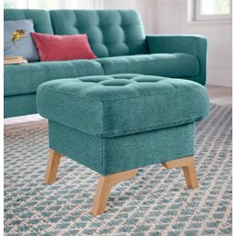 Hocker, B:56cm H:45cm T:56cm, braun, exxpo - SOFA FASHION, Webvelours (100% Polyester);Vintage (100% Polyester), Wohnzimmer, Hocker, "Fiord kompakt