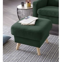 Hocker, B:56cm H:45cm T:56cm, braun, exxpo - SOFA FASHION, Samtvelours (100% Polyester);Webvelours (100% Polyester), Wohnzimmer, Hocker, "Nappa mit
